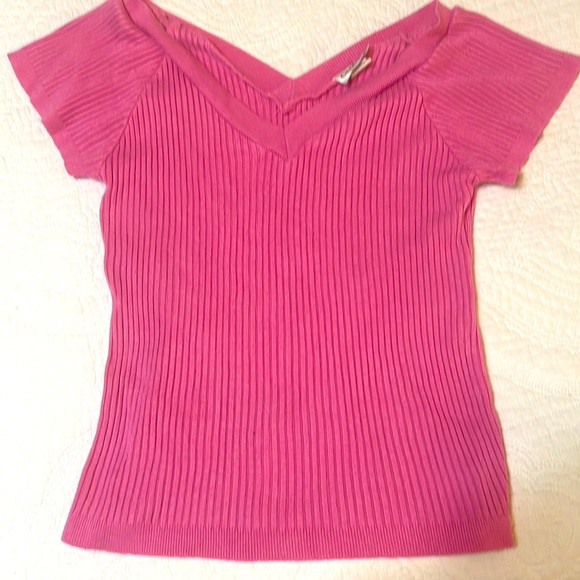 CB design | Sweaters | Short Sleeve Pink Vneck Sweater | Poshmark